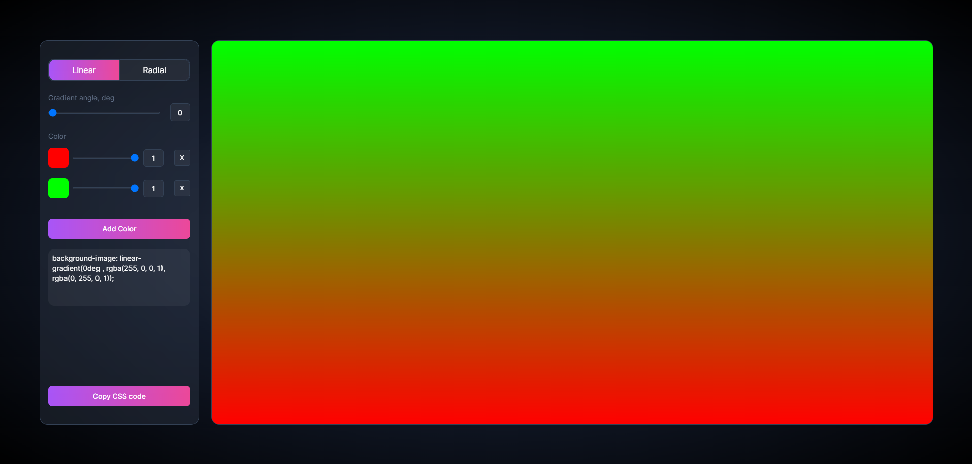 CSS Gradient Generator | Create Stunning Backgrounds with Ease CSS Gradient Generator | Create Stunning Backgrounds with Ease